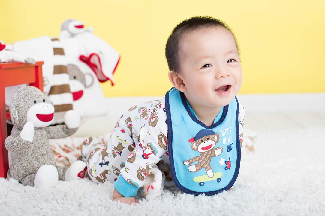 Baby Starters Sock Monkey Baby Toy, Sound and Motion Clapping Hands Toy (Happy and You Know It)