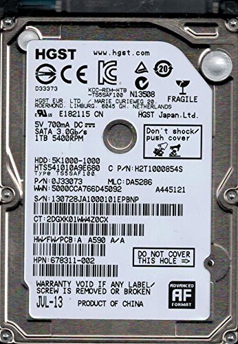 HGST HTS541010A9E680 P/N: 0J33073 MLC: DA5286 1TB