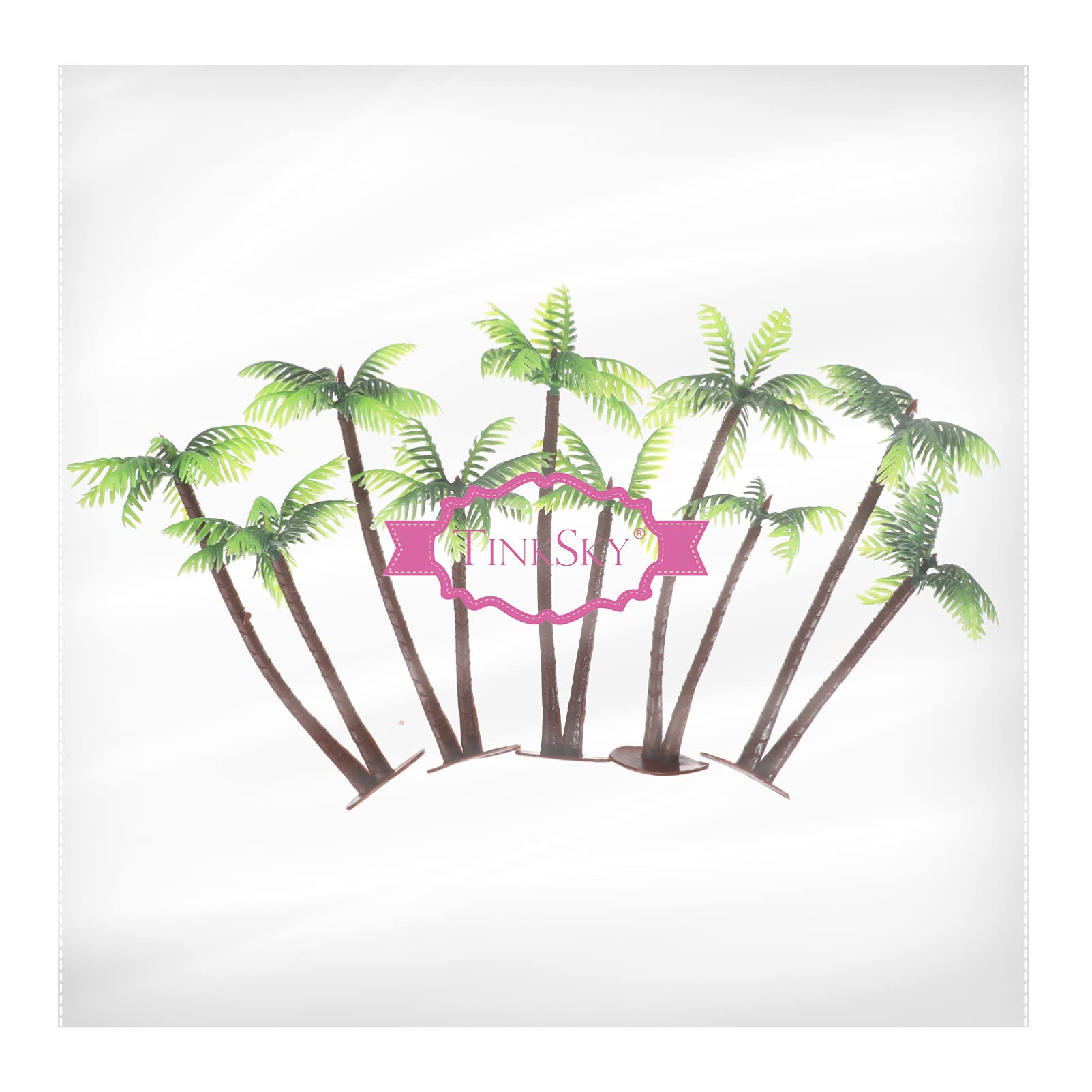 BESPORTBLE 5pcs Model Coconut Palm Tree Coconut Palm Tree Train Scenery Miniature Landscape Scenery for Model Train Railway Architectures Diorama DIY Scenery Landscape Green