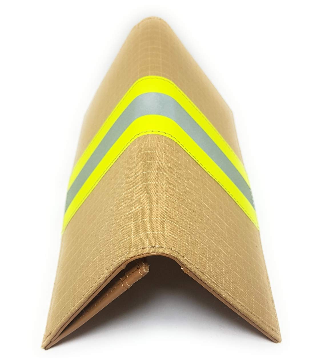 Firefighter Wallet Original Reflective Turnout Bunker Fabric Gear Women Gift (Beige & Yellow)