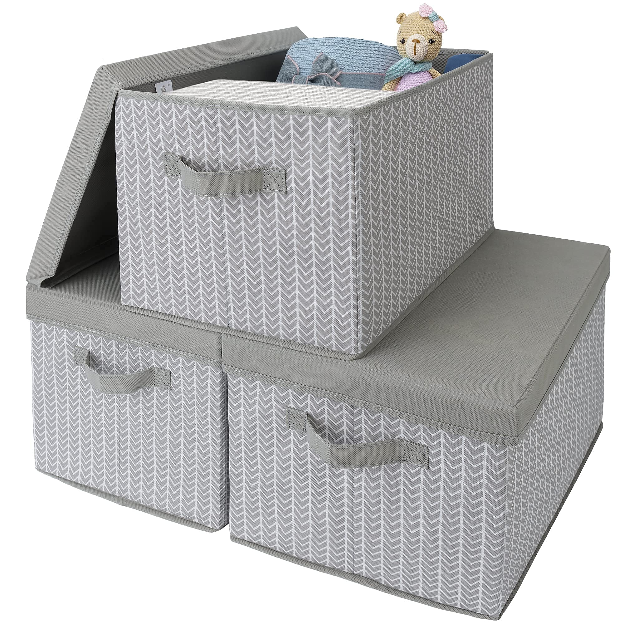 GRANNY SAYS Bundle of 3-Pack Storage Containers & 3-Pack Storage Cubes for Organizing