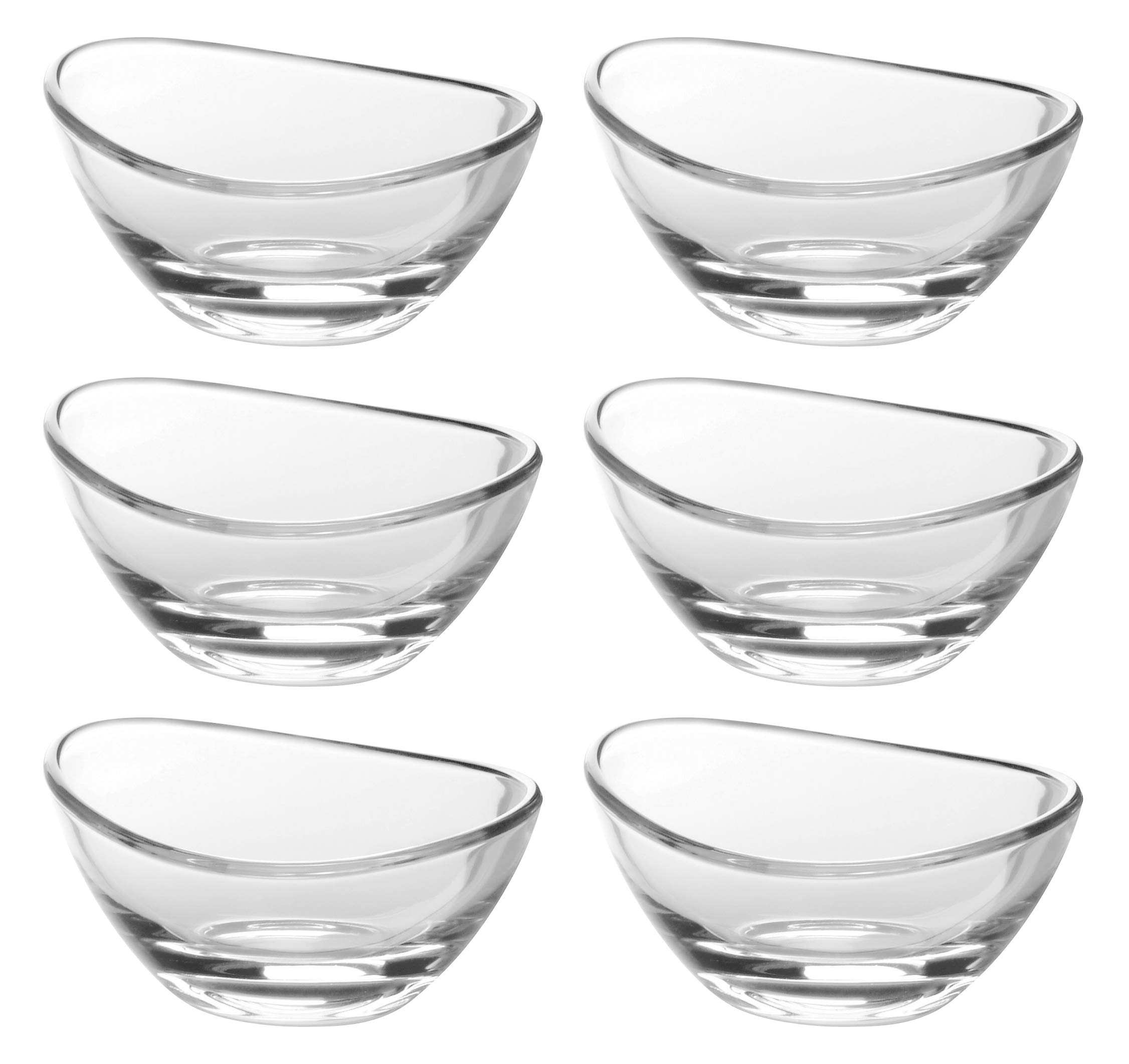 Barski - European High Glass - Small Fruit/Nut/Dessert Bowl - 3" Diameter - Set of 6 - Made in Europe