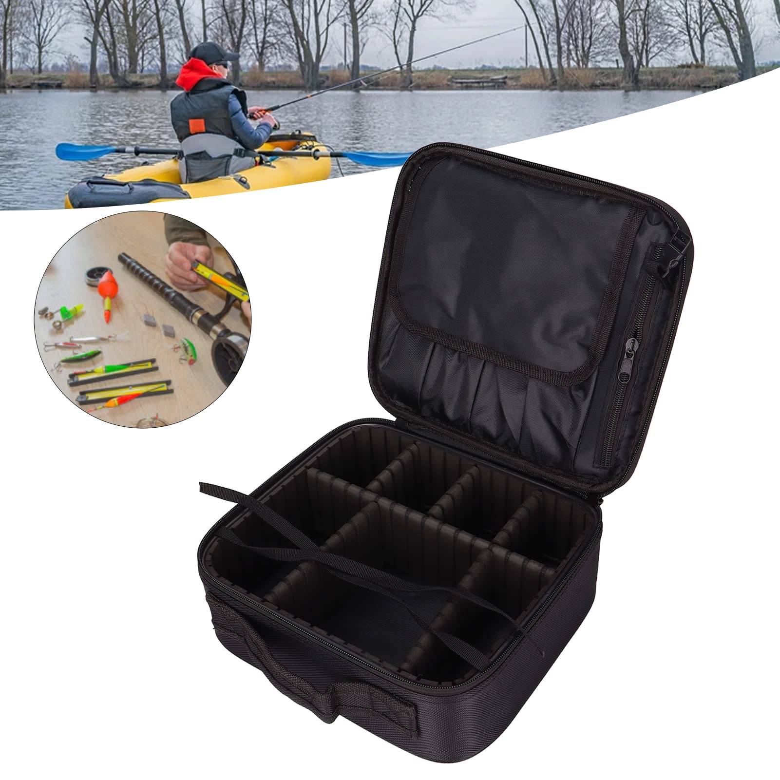 Beaswhca Fishing Gear Set Storage Bag Portable Multifunctional Waterproof Toolbox Accessories Box Fishing straightening Box