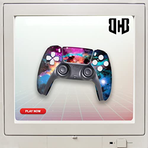 BABY CUDDLE BOX Galaxy Custom PS-5 Controller Wireless compatible with Play-Station 5 Console by BCB Controllers | Proudly Customized in USA with Permanent HYDRO-DIP Printing (NOT JUST A SKIN)