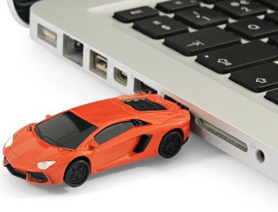 Pixiheart 16GB Sports Car Shape USB Flash Drive-- Orange