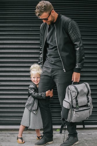 JuJuBe Hatch Durable Traveler/Diaper Dad Bag, XY Collection - Gray Matter
