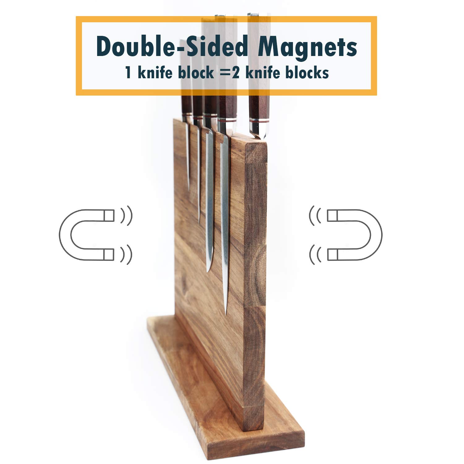 Azauvc Knife Broad With Strong Magnets,16X12 Inches Magnetic Knife Block without Knives,Display Stand and Storage Rack