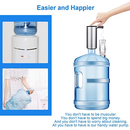 Auto Bottled Water Pump with Volume Control Wireless Water Dispenser Rechargeable Gallon Water Bottle Jug Dispenser Pump