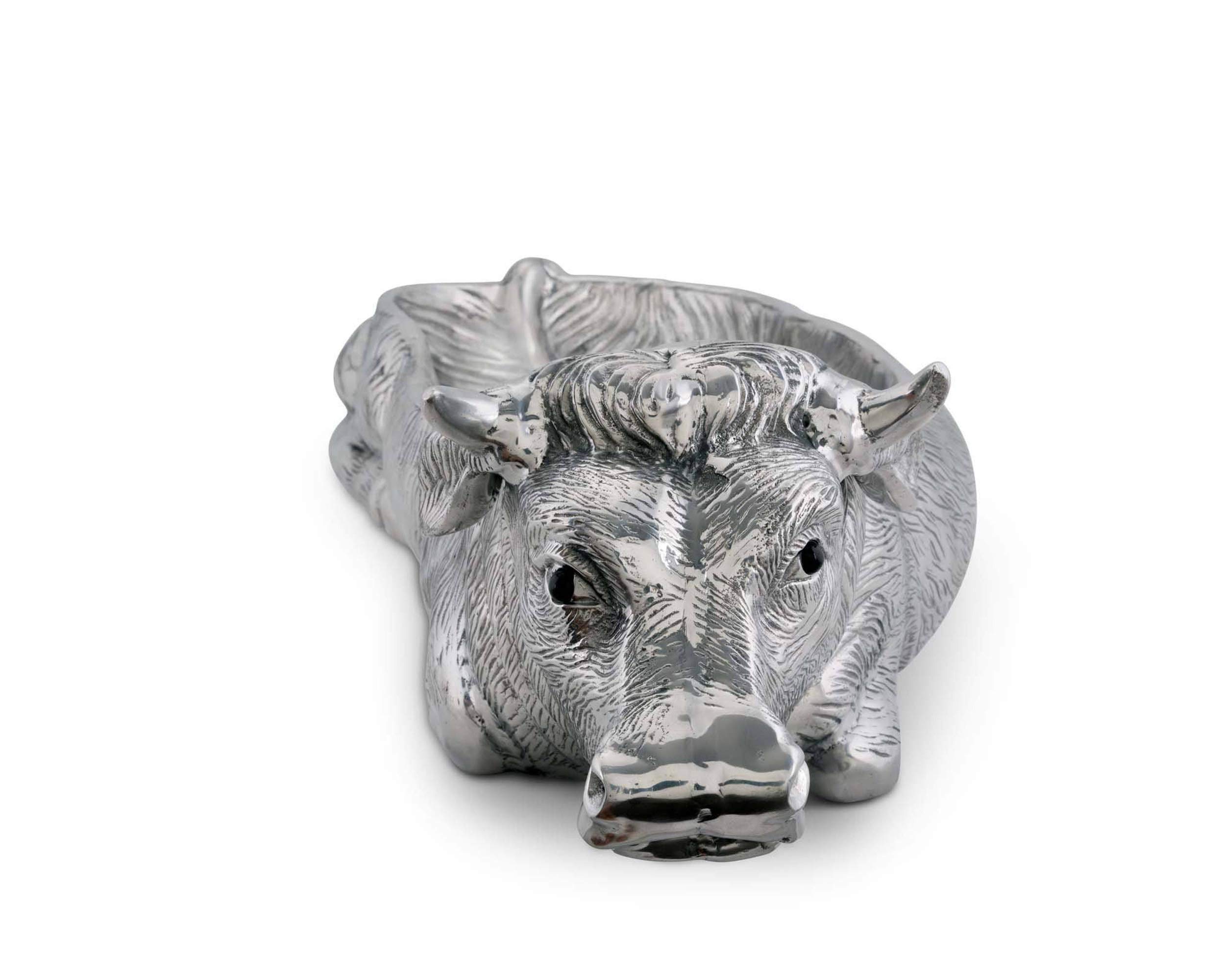 Arthur Court Extra Large Cow Beef Serving Carving Tray Cast Aluminum 36 inch Long x 12 inch Wide