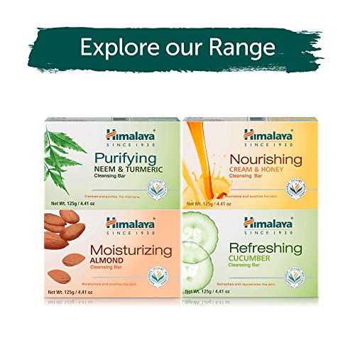 Himalaya Purifying Neem & Turmeric Cleansing Bar for Clean and Healthy Looking Skin, 4.41 Oz (125 gm)