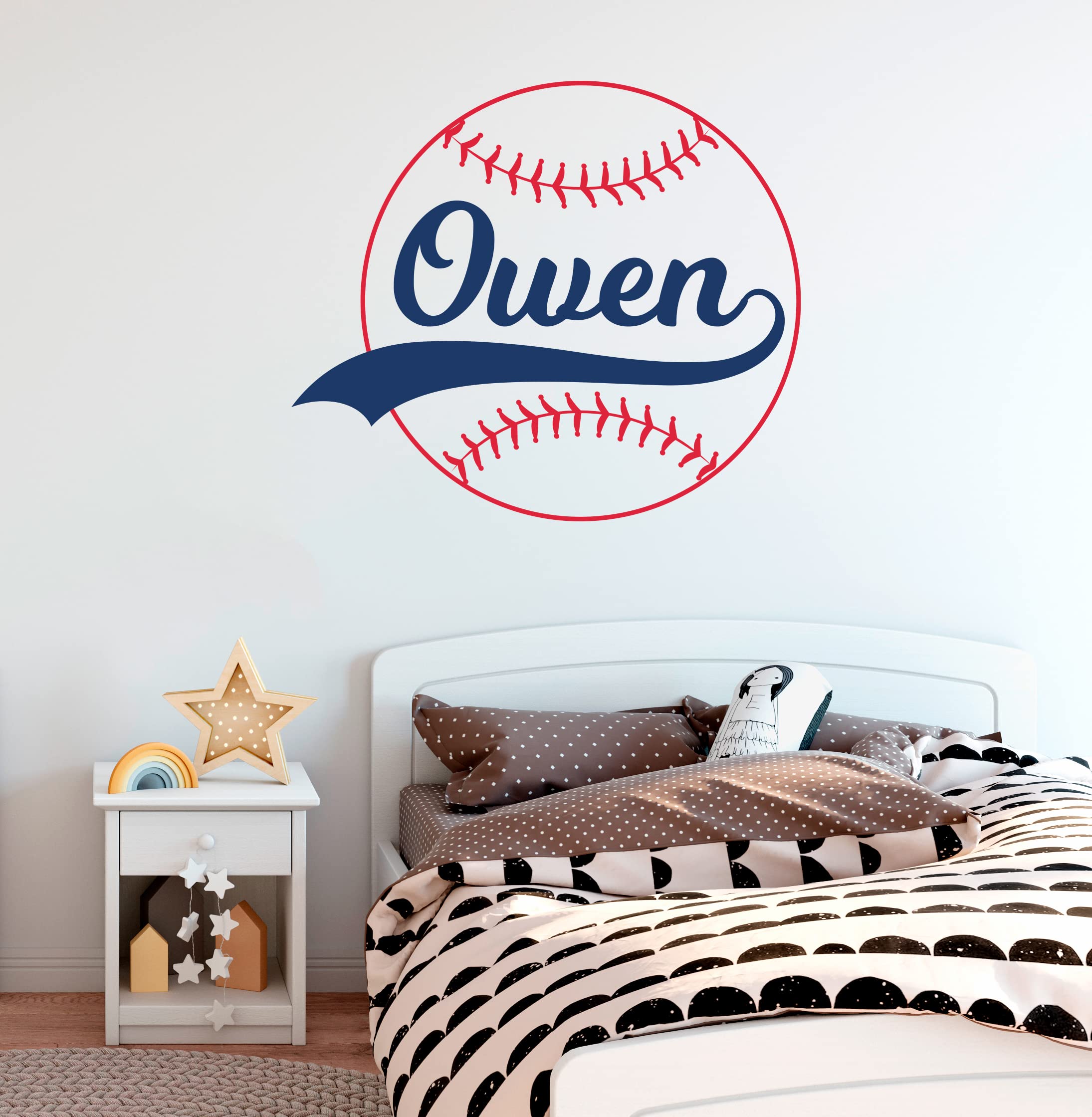 Baseball Wall Decals Decor Custom Name Art Sticker Poster Kids Room Personalized Sports Vinyl Boys Gift LD71