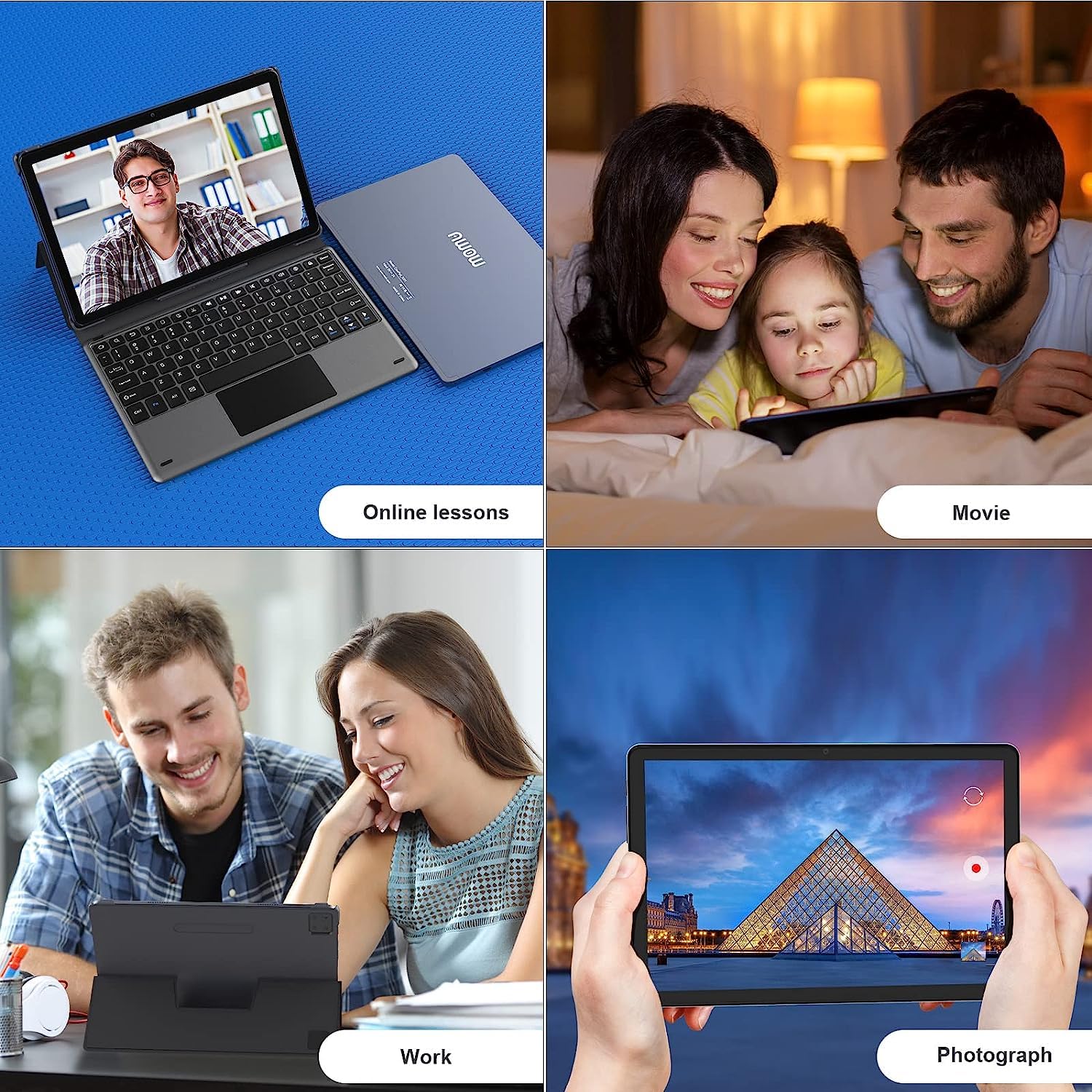 AWOW 2 in 1 Tablet, 10 inch Windows 11 Tablet, Octa-Core Processor 64GB ROM(TF 512GB), 1920x1200 IPS Touchscreen, Dual Camera, BT5.0, WiFi, Google Certified GPS Tablet PC