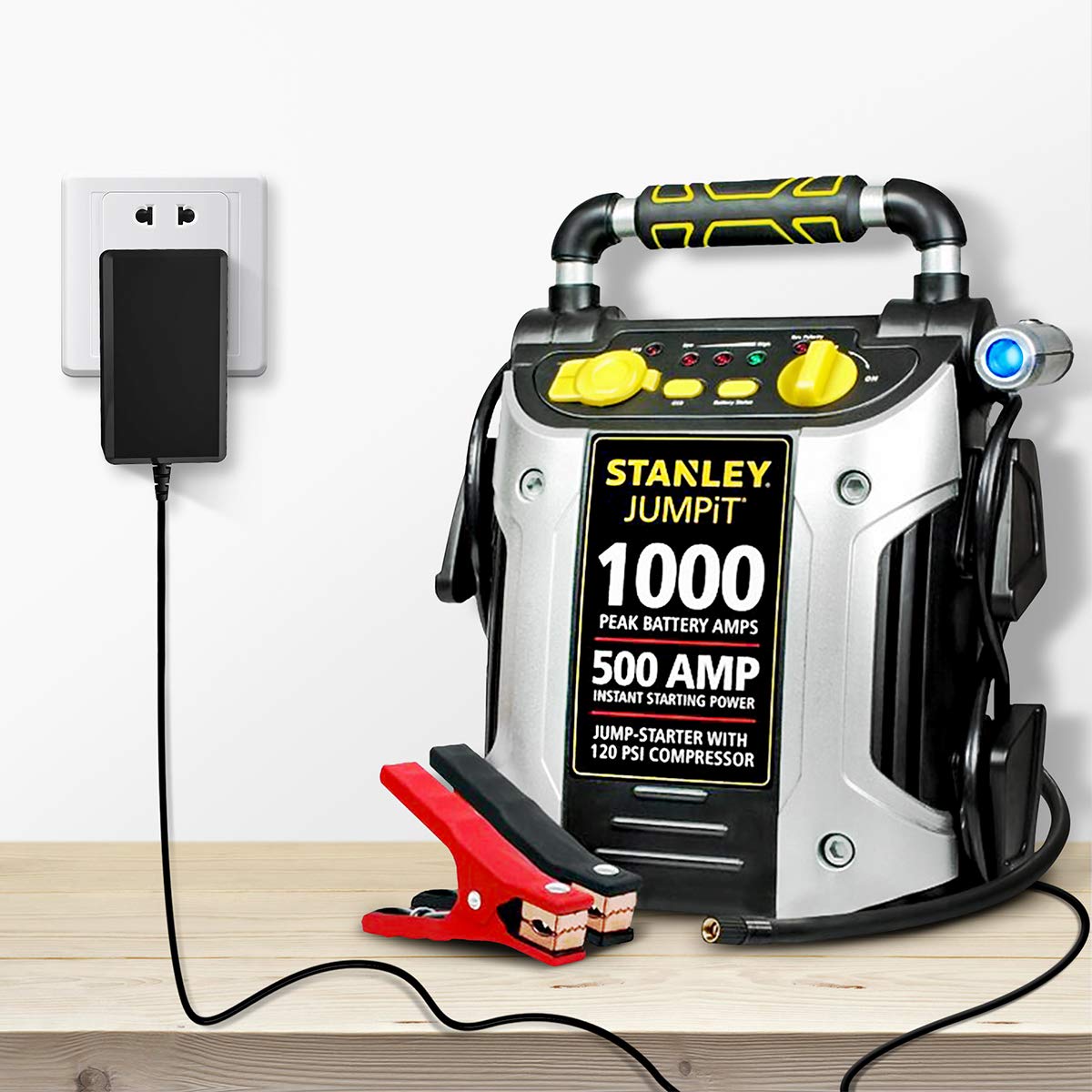 PwrON 6.6FT 13.5VDC 1A AC Adapter Compatible with Stanley J5C09 J312 J45TK Jump Starter, Stanley FATMAX 700 Peak 350 AMP J7CSR J7CS Jump Starter, Peak 300 450 600 700 Amp Jump Starter Power Station