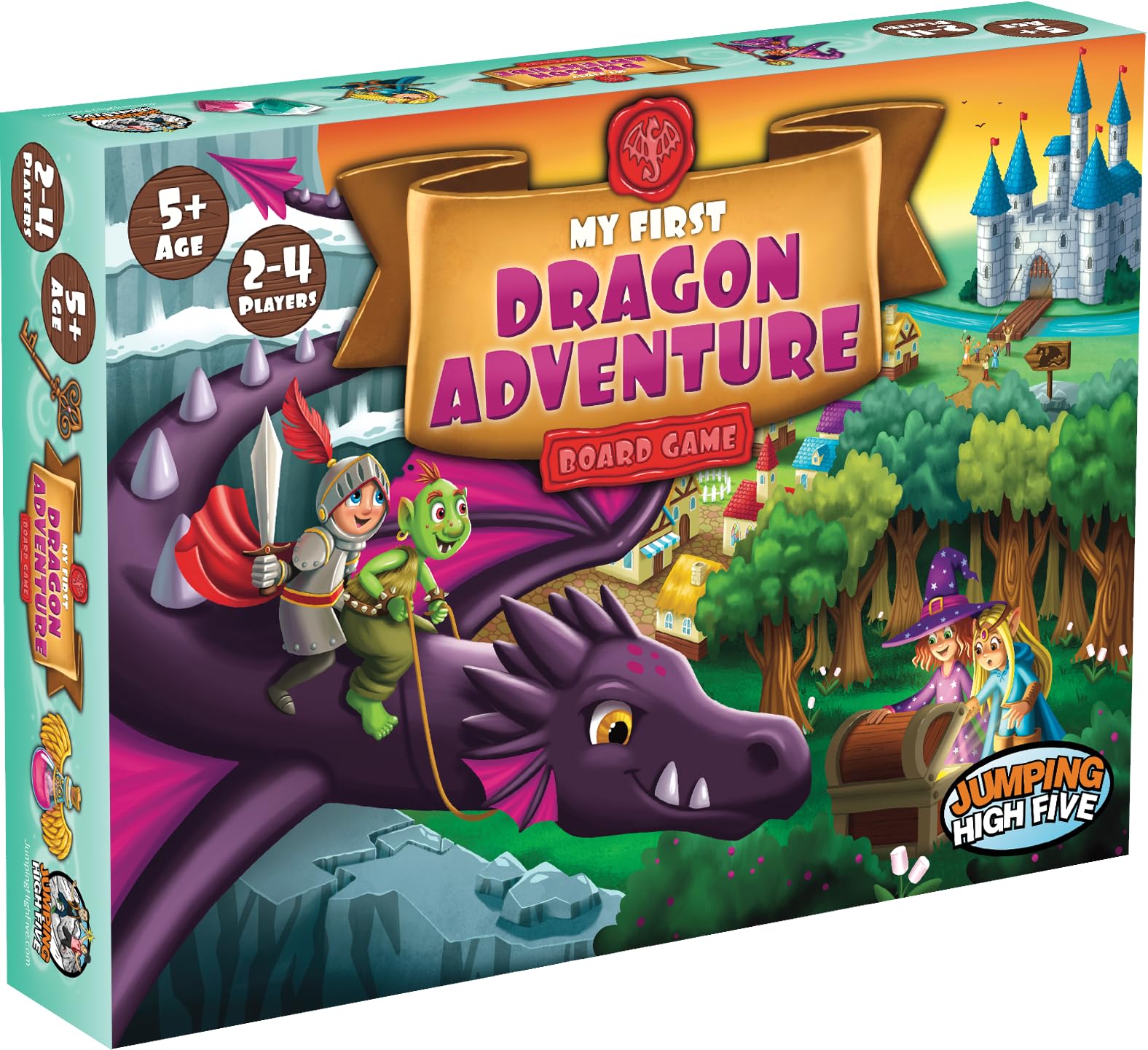 Jumping High Fives My First Dragon Adventure Board Game - Kids Save The Kingdom, Beginner Fantasy Adventure Game for Children 5+, Exciting Hands-On Dragon Fun for Family Game Night