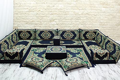 Arabic U Shaped Floor Seating Sofa, Arabic Living Room Furniture, Arabic Majlis Sofa (With PREMIUM FOAM)