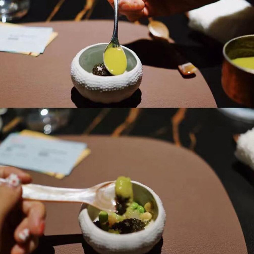 Angoily Ceramic Sea Urchin Bowl 2pcs Small Seasoning Bowl Kitchen Dipping Dish Restuarant Serving Bowl for Nuts Sauce Caviar Appetizer Ice Cream Snack Side Dishes Yogurt