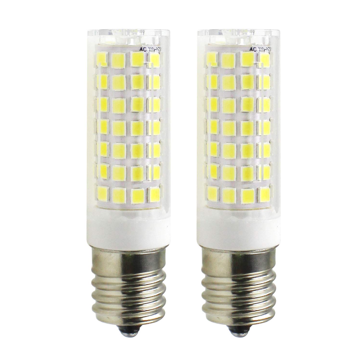 Attaljus E17 LED Bulb E17 Microwave Oven Appliance Light Bulbs, 7W (60W Halogen Bulb Equivalent), 580LM Daylight White 6000K, Dimmable Corn Bulbs for Over The Counter Range Hood, Pack of 2