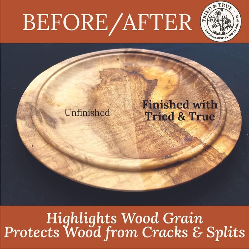 Tried & True Original Wood Finish, 8 oz. - Linseed Oil & Beeswax Blend, Ideal for All Woodwork, Long-Lasting Durability, Food Safe Sealer, Non-Toxic Wood Finish