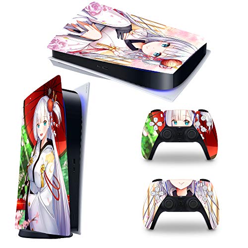 Anime Shooter Game PS5 Digital Edition Console and Controller Skin Set - Playstation 5 Digital Edition Vinyl