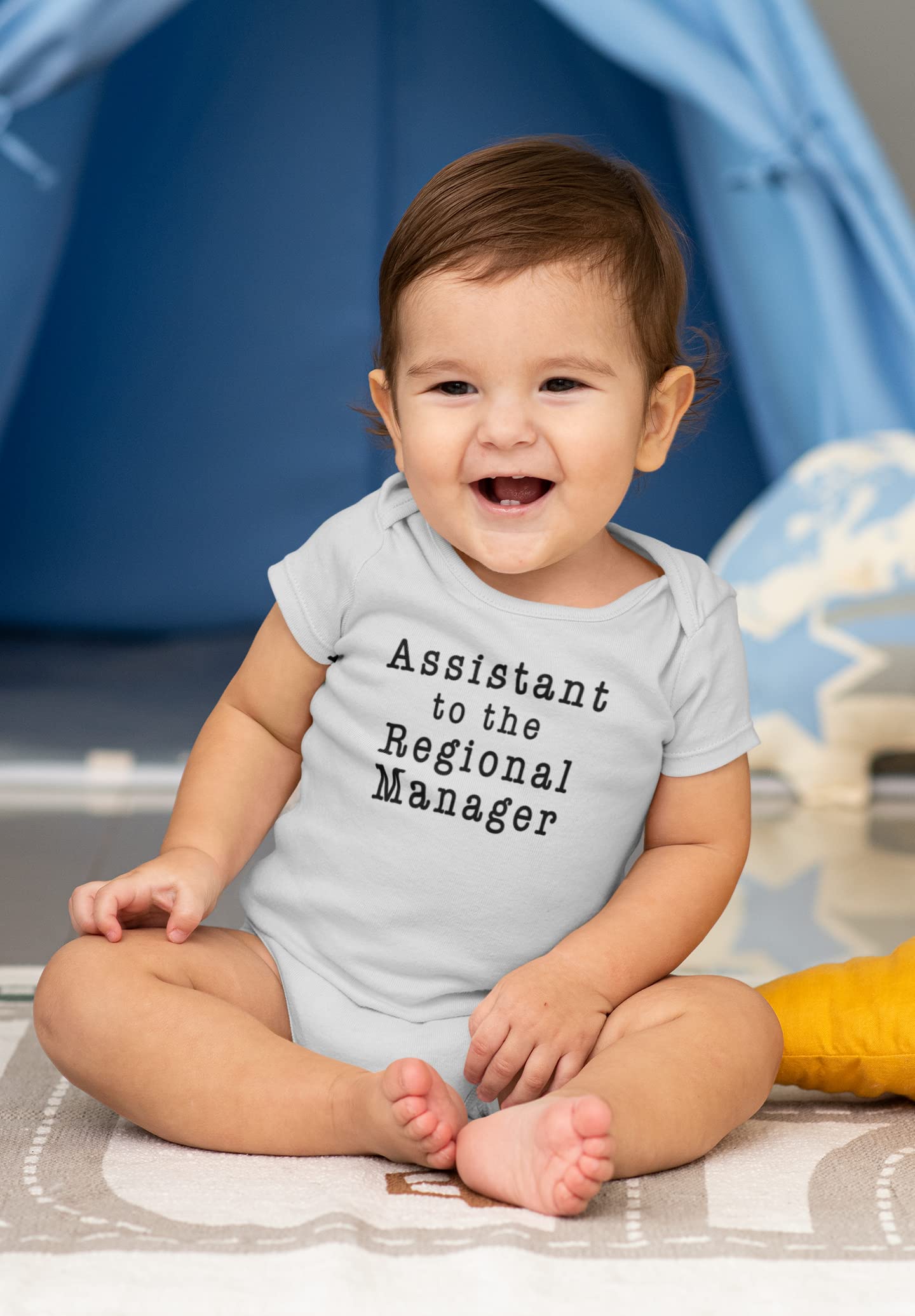 Pop Threads Office Assistant Regional Manager Infant Bodysuit Unisex Baby Girl Boy Clothes Black 6M