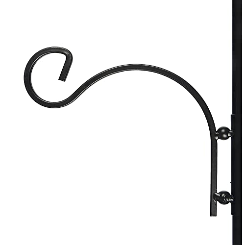 Ashman Deluxe Bird Feeding Station (1 Pack) Bird Feeders for Outside - Multi Feeder Pole Stand Kit with 4 Hangers, Bird Bath and 3 Prong Base for Attracting Wild Birds - 22 Inch Wide x 92 Inch Tall.