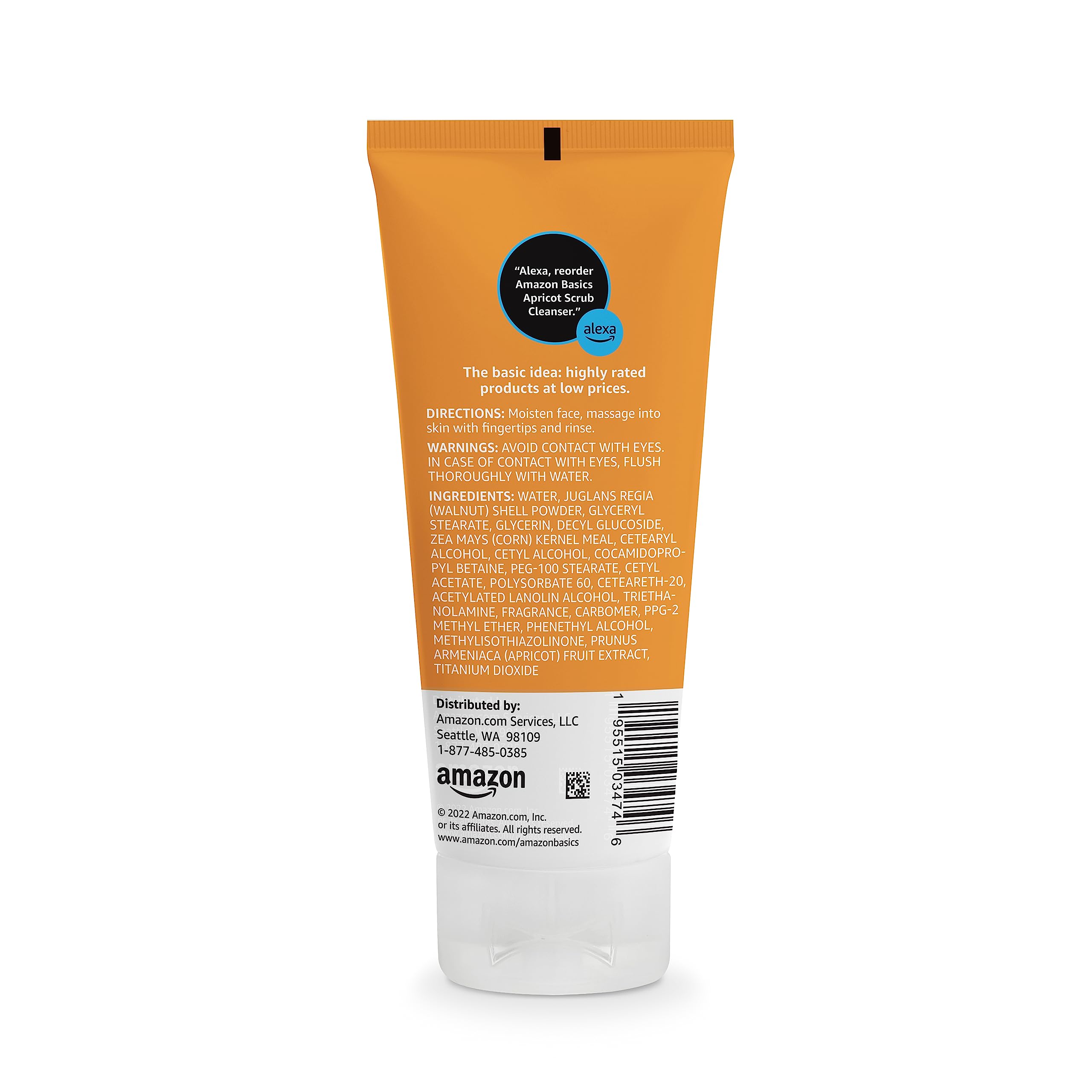 Amazon Basics Apricot Scrub Facial Cleanser, 6 Ounce (Pack of 3) (Previously Solimo)