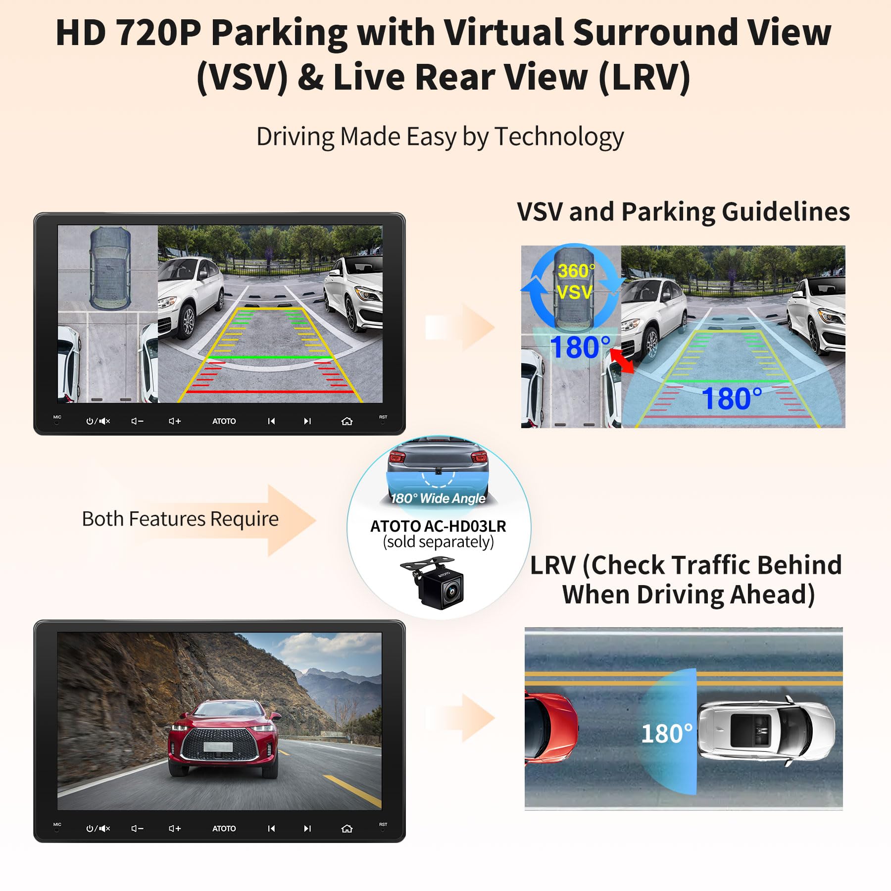 ATOTO S8 MS 9" QLED 1280 * 720 Android in Dash Navigation, Double Din Car Stereo, Wireless Android Auto & Wireless CarPlay, GPS Tracking, 4G+32G, Built-in 4G LTE, Dual Bluetooth, LRV, SCVC, S8G2094MS