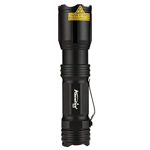 ALONEFIRE X004 Multicolor 4 Color in 1 LED Tactical Flashlight Rechargeable Red Green Blue White RGB Light Color Changing Waterproof with Battery, Charger for Camping Hiking Fishing Hunting Tracking