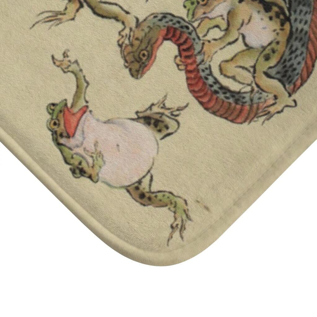 Bath Mat Frog Japanese Home Decor Durable Welcome Front Door Mats Entryway Rugs Non-Slip Floor Mat Entrance Rugs Bath Rug Kitchen Rugs 18 x 30 in