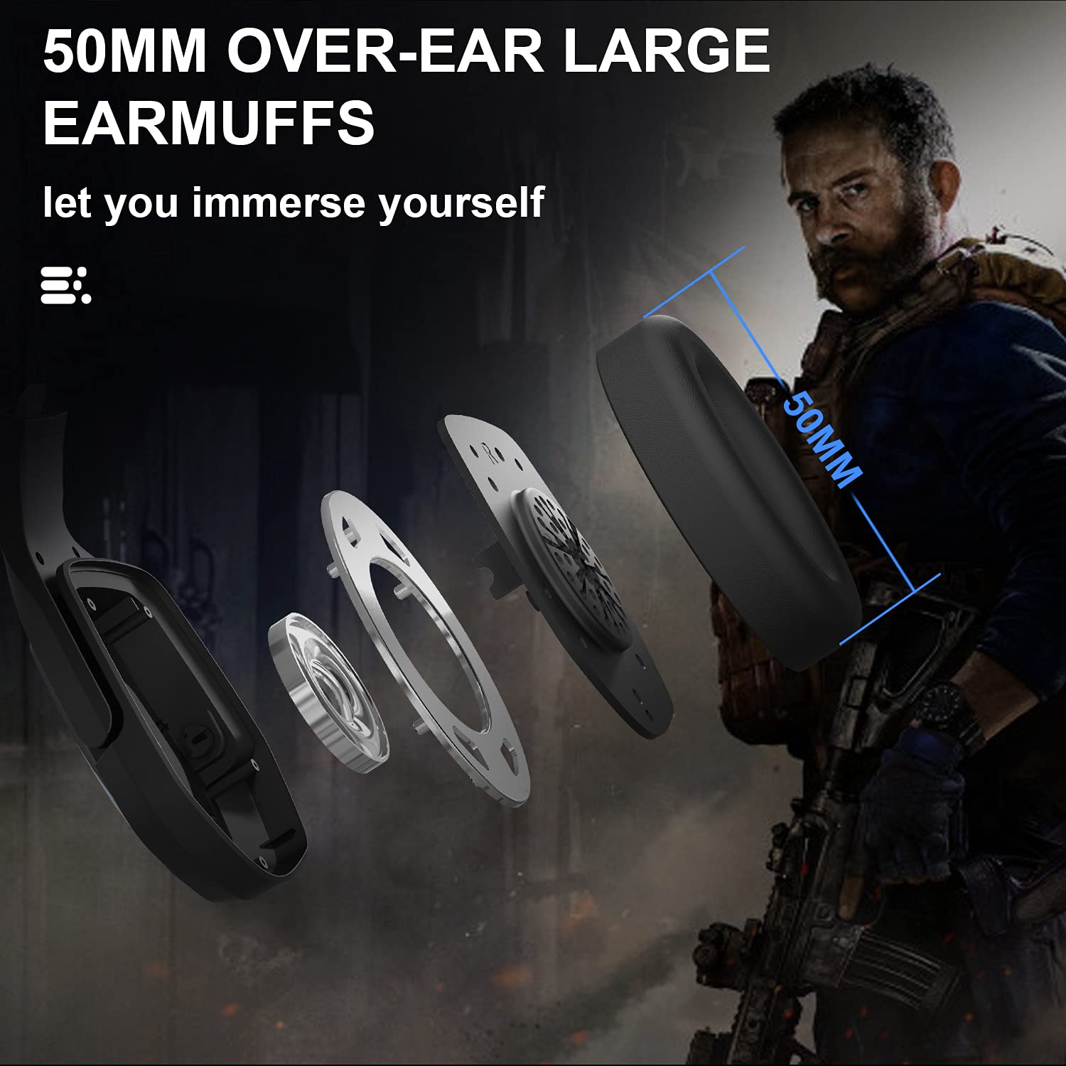 Anivia Computer Over-Ear Gaming Headset with Mic - Noise-isolating Stereo Gaming Headphones Wired for Multi-Platforms