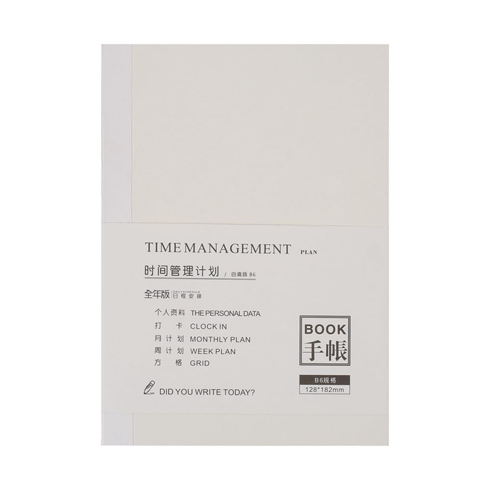 B6 Undated Monthly Weekly Planner Inner Core Time Management Weekly Schedule Book for Full Year Timeline Agenda Notebook Refill Paper (B6 inner core)