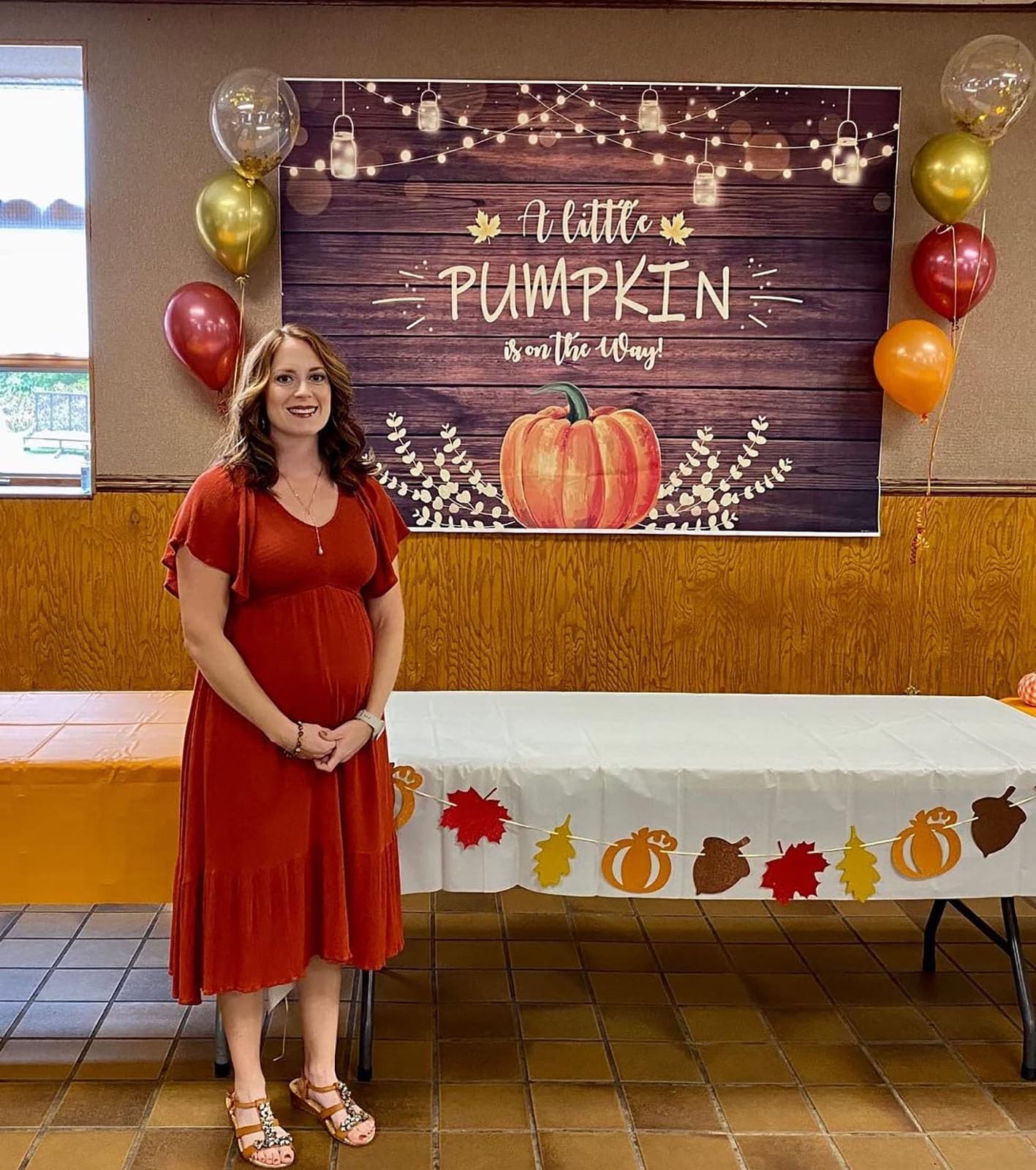 Avezano Little Pumpkin Baby Shower Backdrop Orange Pumpkin Patch Baby Shower Background Autumn Fall Rustic Boy Girl Sprinkle Baby Shower Backdrops Decorations 7x5ft