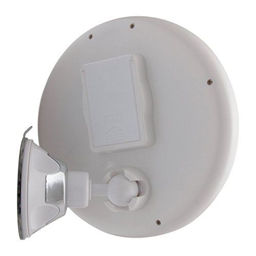 Zadro LED Lighted 10X Magnification Z'Swivel Power Suction Cup Vanity Wall Mount Beauty Makeup Mirror, White