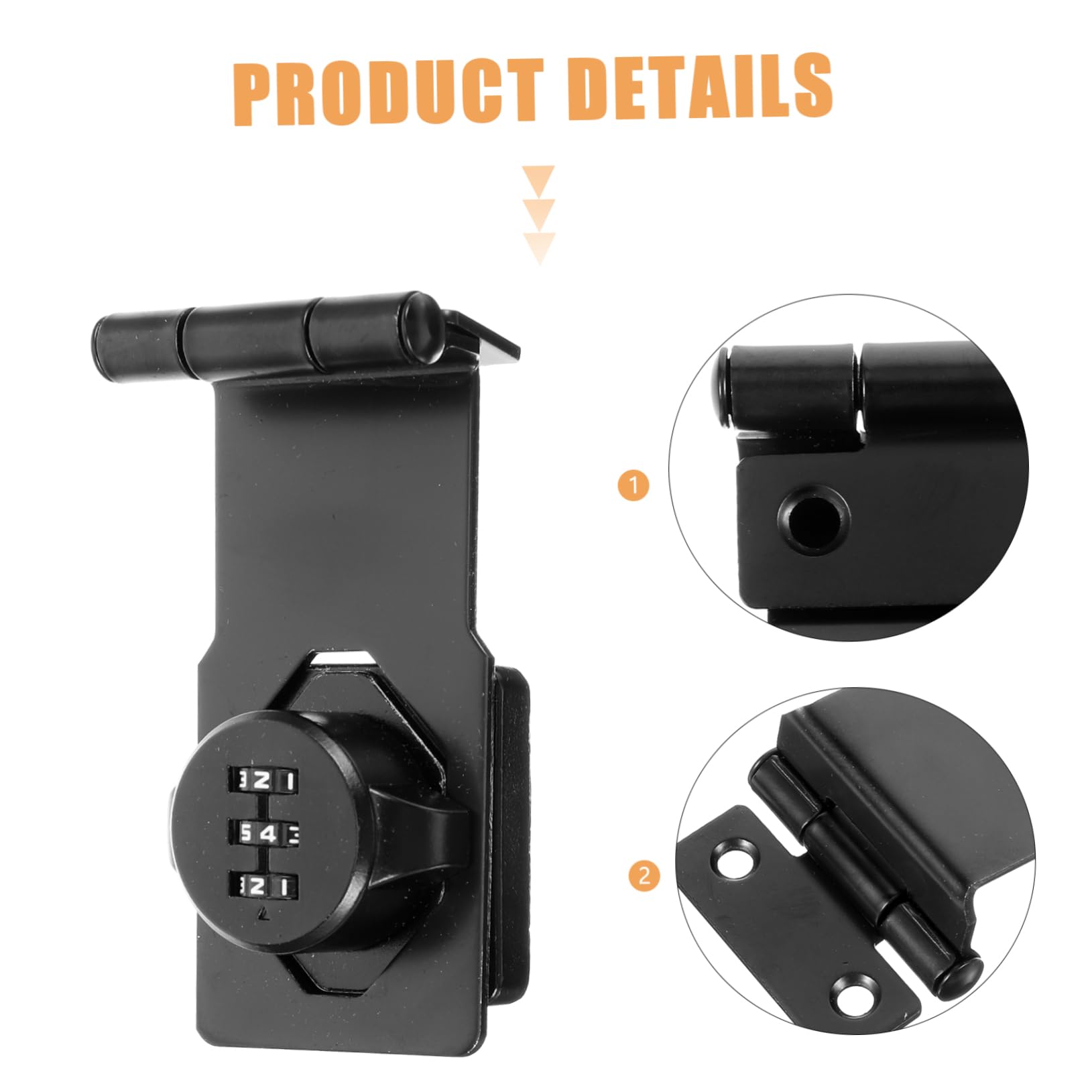 Angoily 2pcs Cabinet Combination Lock File Cabinet Lock Kit Locks for Cabinets Gym Lock Password Cabinet Lock Mailbox Lock File Cabinet Locking Bar Push and Pull Child Lock Baby Zinc Alloy