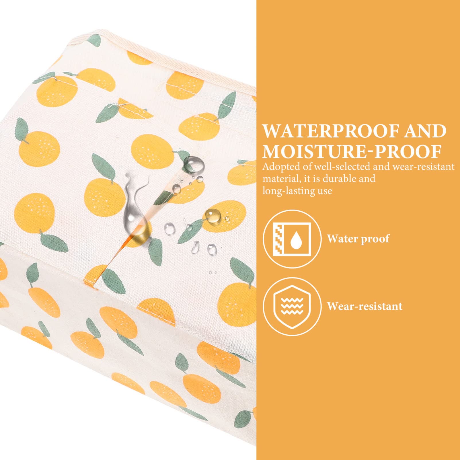 ARTIBETTER Fruit Hanging Basket Orange Bedside Cotton Linen Hanging Storage Bag Bed Storage Pocket Organizer Pouch Diaper Stacker for Bed Crib Craddle Baby Clothes Organizer Storage Bed Frame