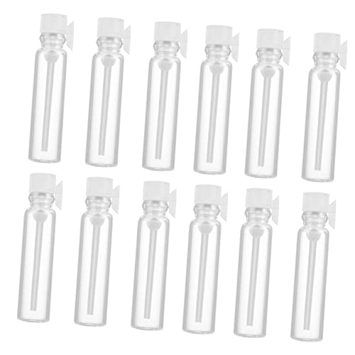 Beavorty 50pcs 1ml Perfume Bottle Clear Container Clear Container with Lid Travel Spray Bottle Empty Cosmetic Containers Bulk Clear Sample Tubes with Caps Sample Containers Travel Bottle