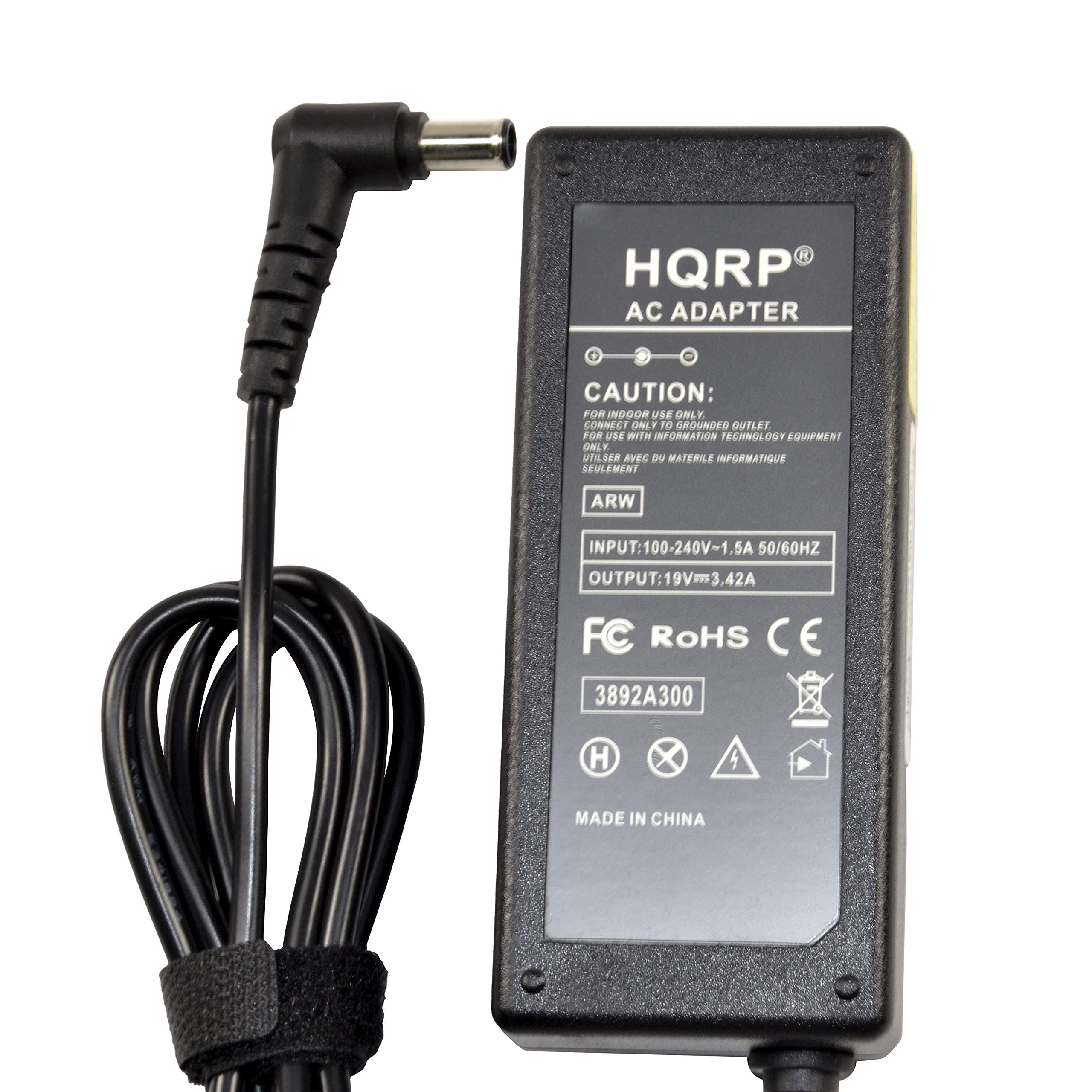 HQRP 19V AC Adapter Compatible with LG LCAP21 LCAP26-A LCAP21B EAY62648702 Monitor LED LCD HDTV TV Power Supply Cord Adaptor + Euro Plug Adapter
