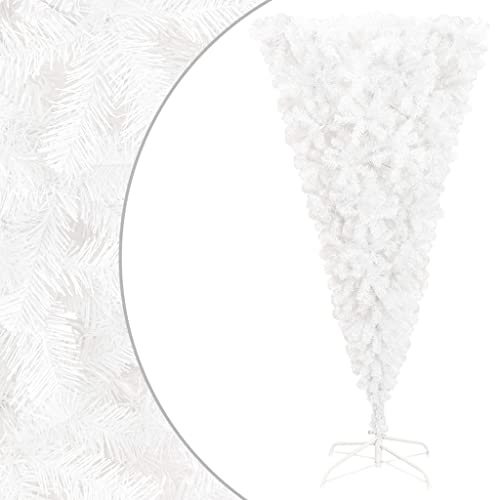 Asomie Upside-Down Artificial Christmas Tree with Stand White 7 ft Home Garden Decor Seasonal Holiday Decorations Christmas Trees Celebrate Standing US Stock Fast Shipment White