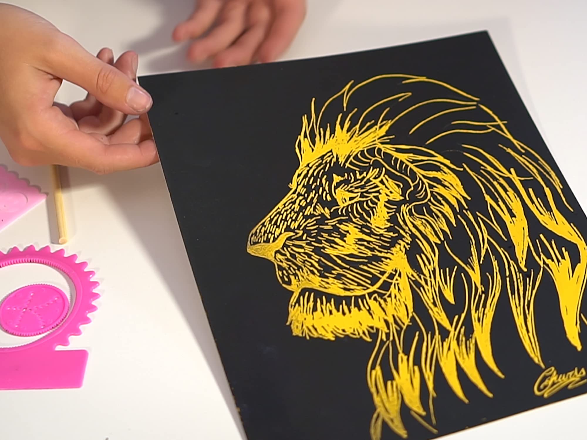 Marvin's Magic - Super Bright Scratch Art - x48 Premium Magic Scratch Boards - Scratch Art Kit with Black Scratch Paper & Rainbow Scratch Paper - Scratch Art for Kids