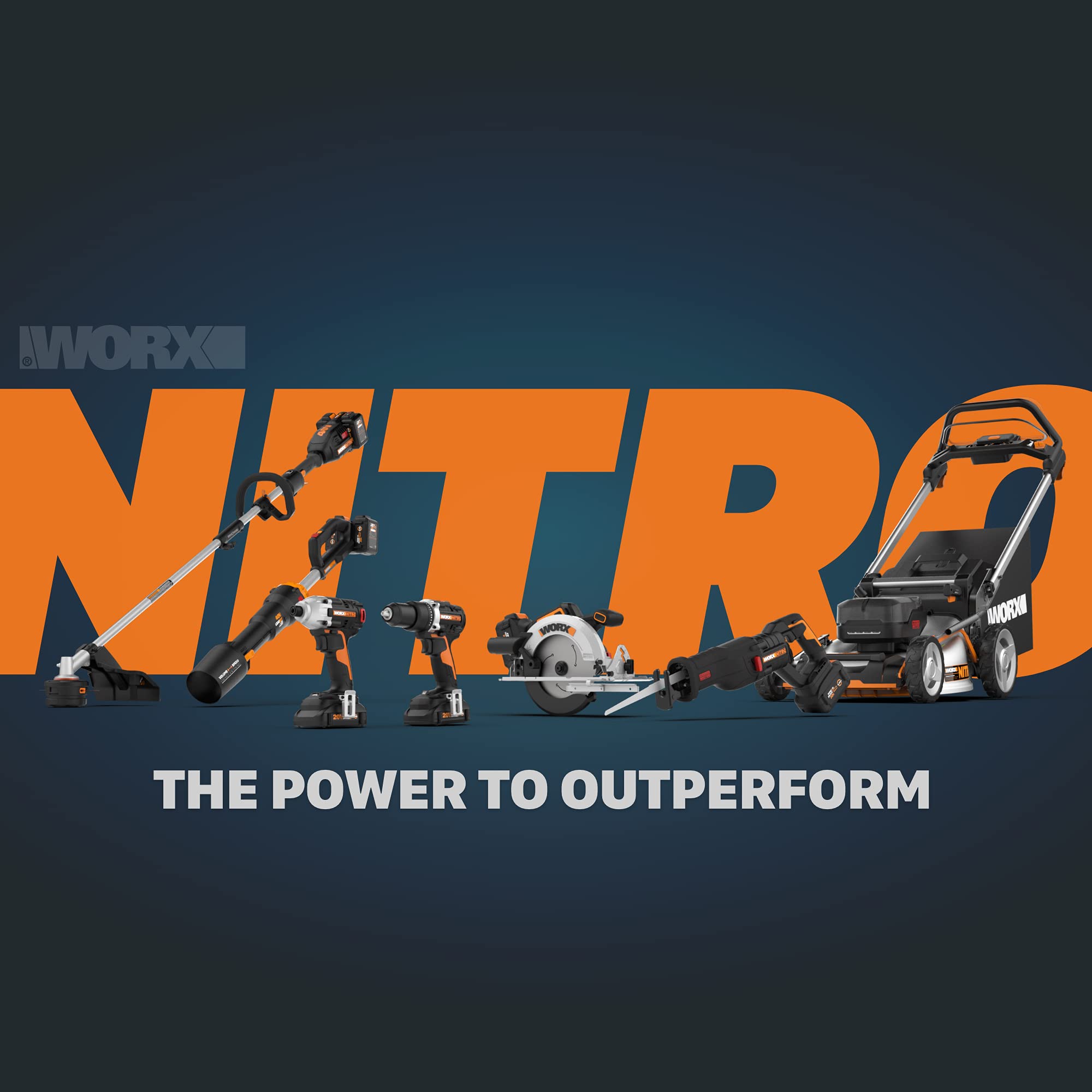 Worx Nitro 20V 1/2" Cordless Brushless Drill Driver 535 in-lbs. Torque and Heavy-Duty 1/2" Chuck, Drill Set with Storage Bag, Cordless Drill Power Share Compatible WX102L – Tool Only