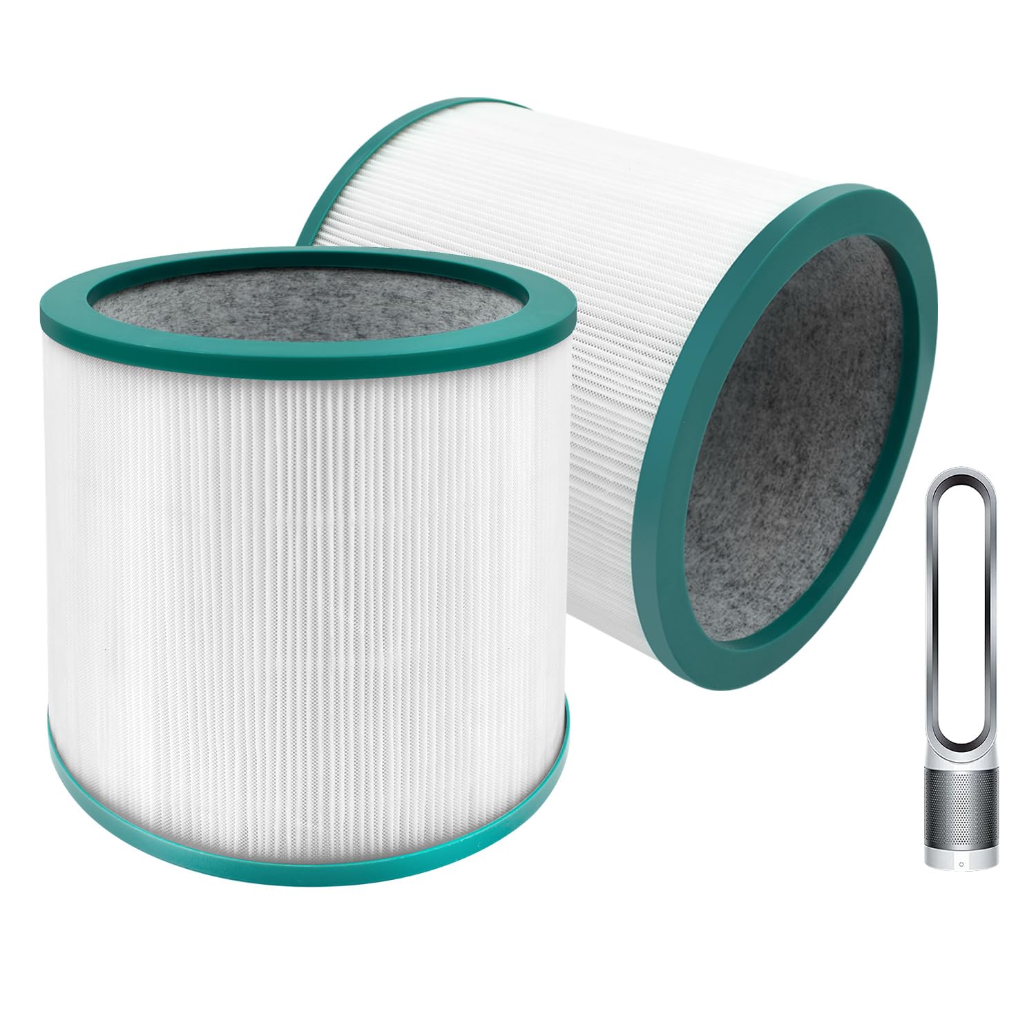 Air Purifier Filter Replacements Compatible with Dyson Tower Purifier Pure Cool Link TP01, TP02, TP03, AM11, BP01 Models,Compare to Part 968126-03,True HEPA Filter Replacement for Dyson Purifier