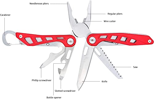 Amazon Basics 11-in-1 Stainless Steel Multitool Safety Lock with Nylon Sheath