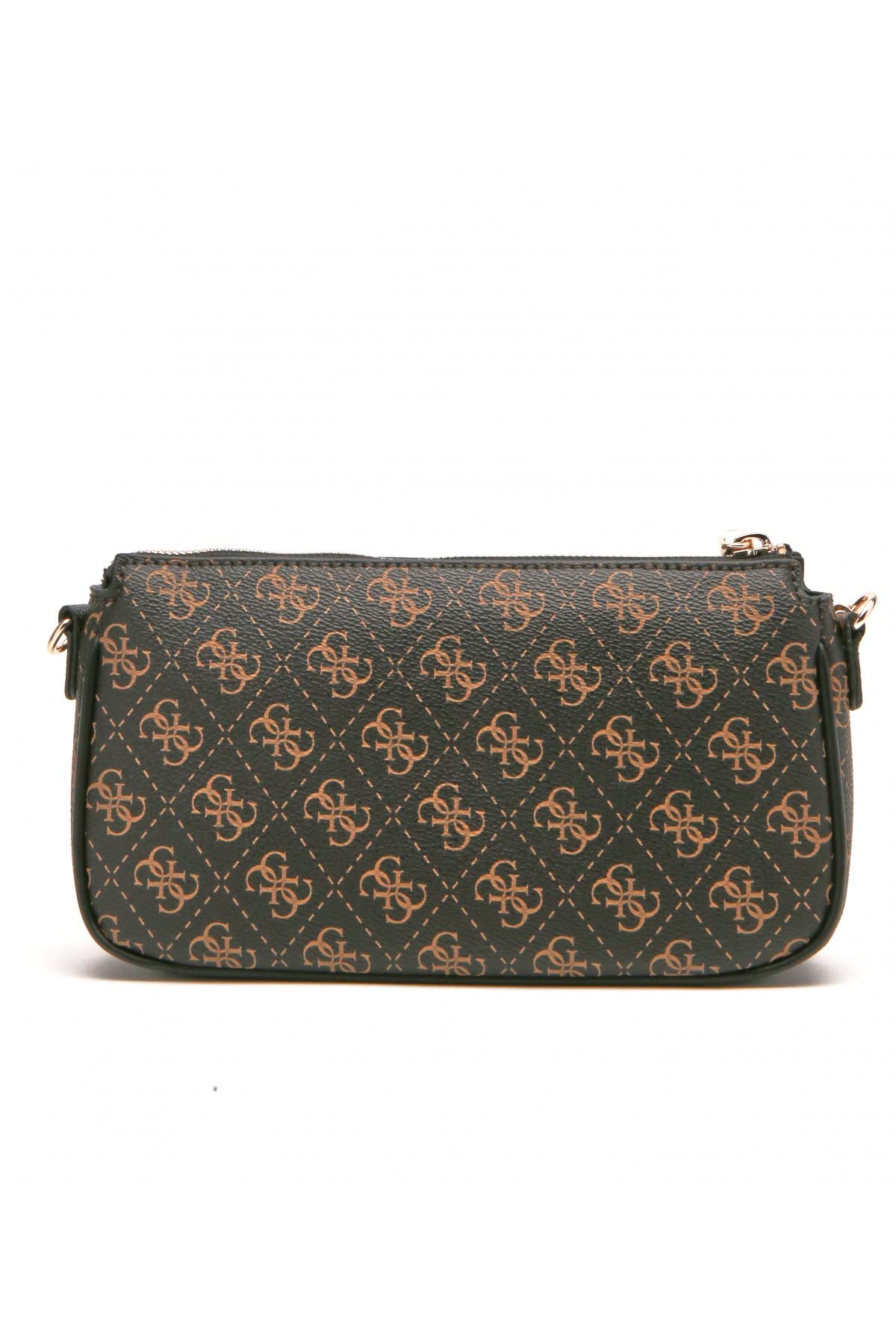 GUESS Kasinta Double Zip Pouch Crossbody, Brown Multi