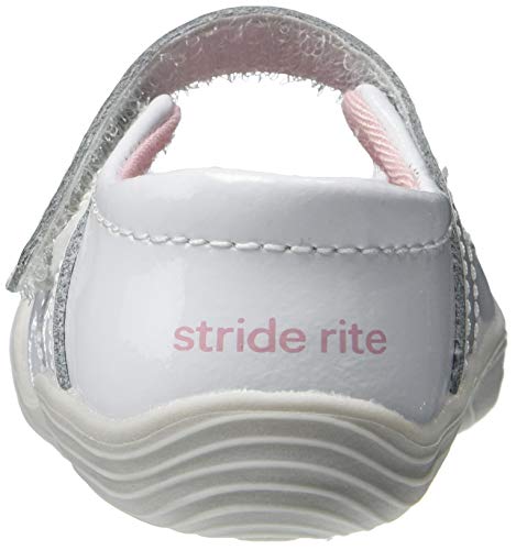 Stride Rite Girls' SR MIRA Sneaker, White, 1-Infant M