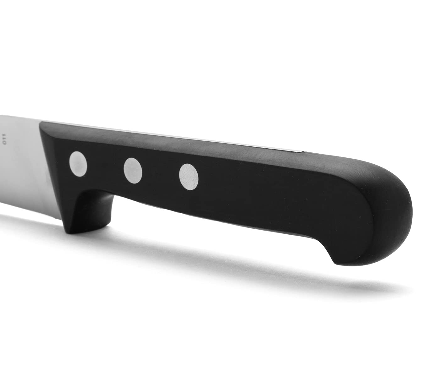 Arcos Kitchen Knife 6 Inch Nitrum Stainless Steel and 150 mm blade. Professional Utilty Knife. Ergonomic Polyoxymethylene POM Handle. Series Universal. Color Black