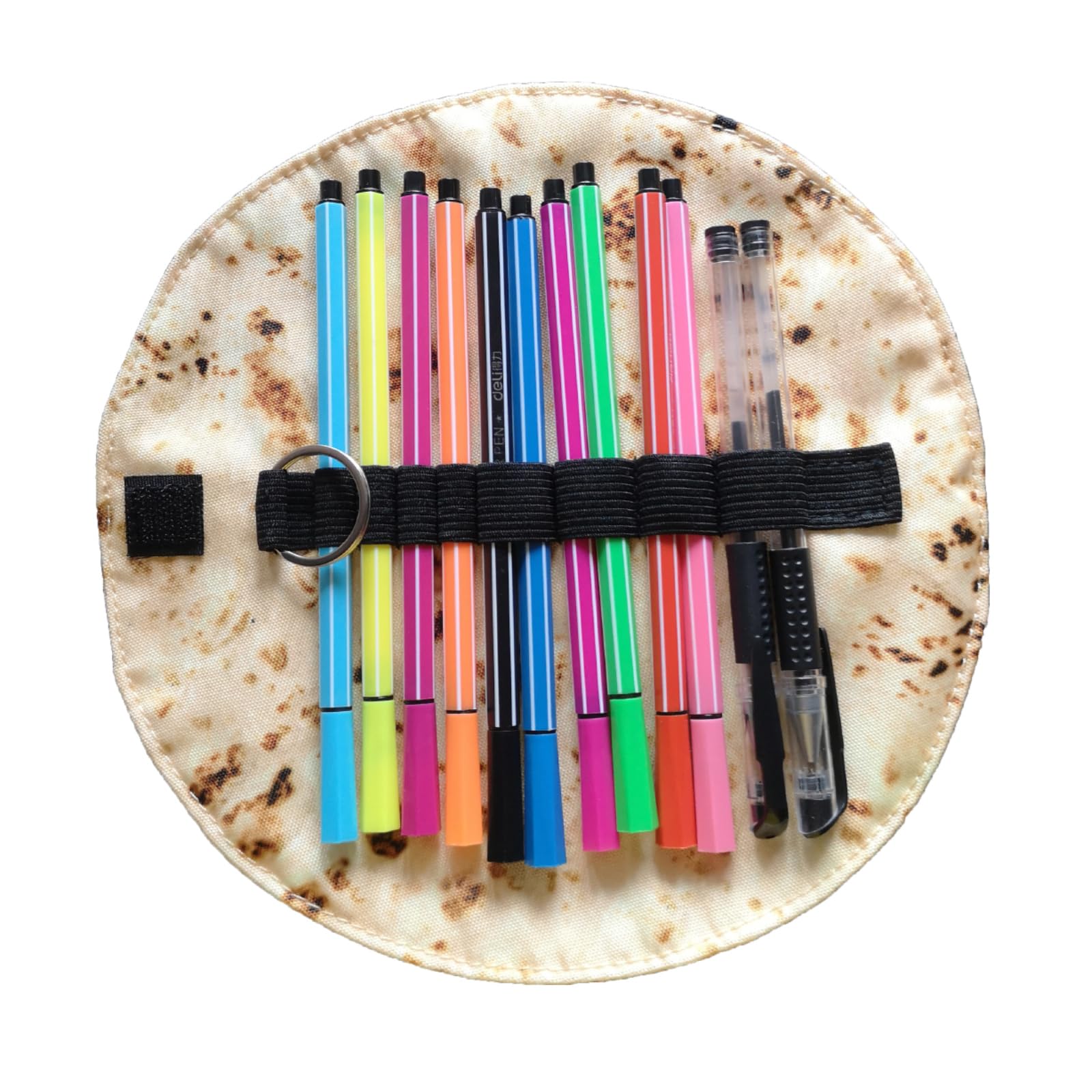 WONIU Creative Burrito Tortilla Pen Pencil Case, Funny Stationery Pen Pencil Pouch Holder Makeup Roll Up Case Bag for Makeup brush, art brush, paintbrush, pencil, pen