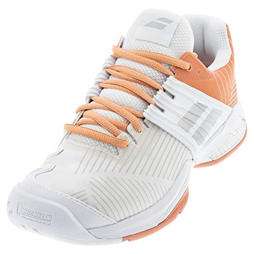 Babolat Women's Tennis Shoes, White Coral, 8 us
