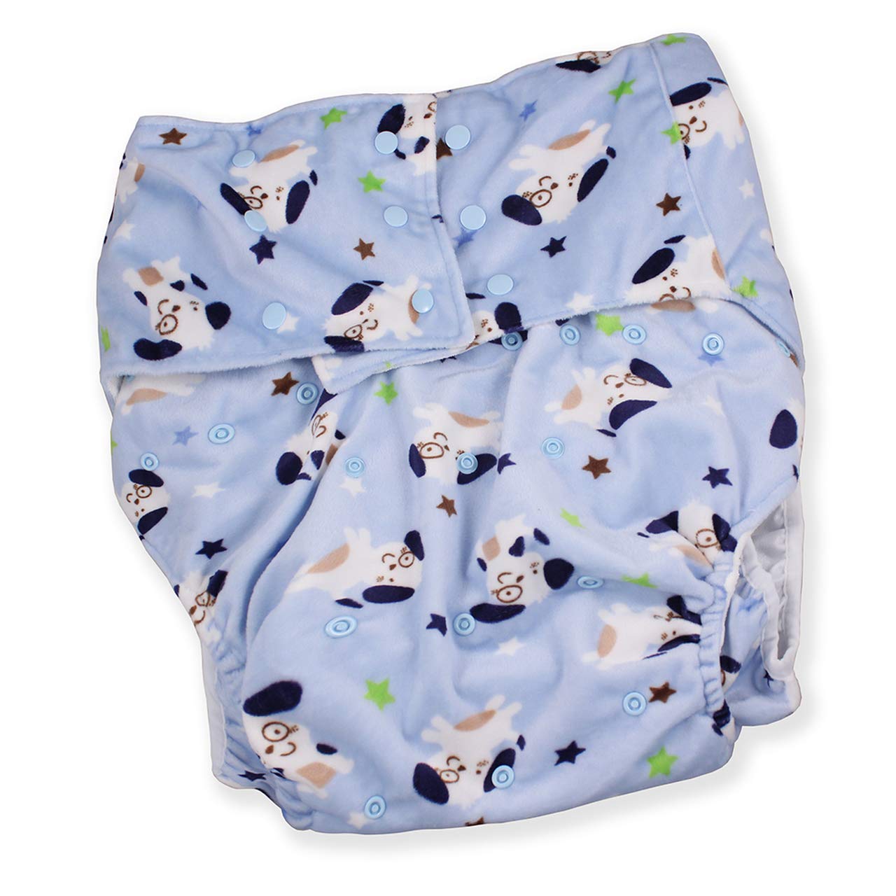 Rearz - Puppies - Adult Pocket Diaper (Minky Fabric) Blue