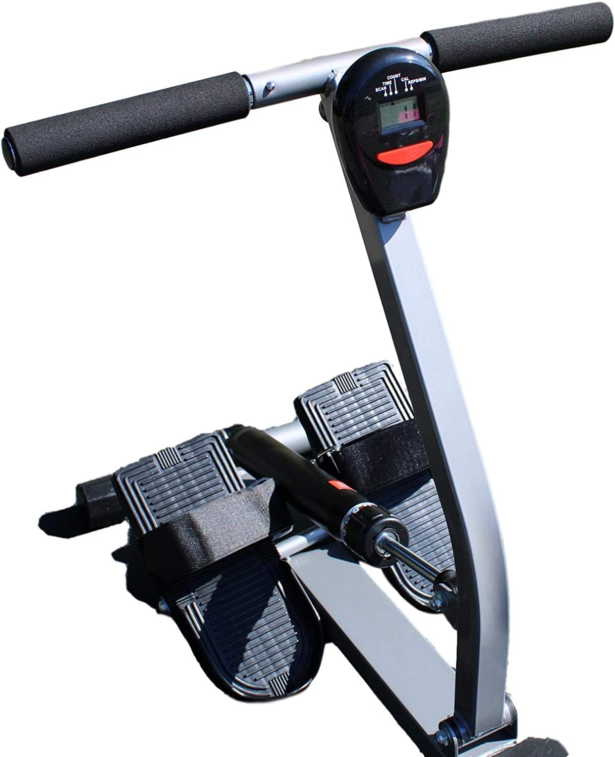 Athletic Bar Regatta Rowing Machine Pro Rower Smart Glider 12 Hydraulic Resistance Levels for Full Body Workout Exercise Muscle Cardio Home Gym