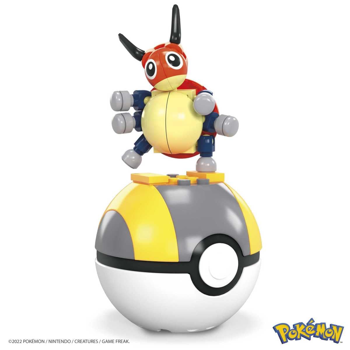 Mega Pokemon Ledyba Building Set with 38 Compatible Bricks and Pieces and Poke Ball, Toy Gift Set for Ages 6 and up